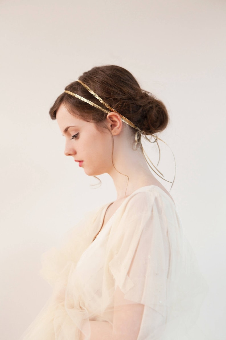 Roman Goddess Headband Gold or Silver Wedding Hair Accessory | Etsy