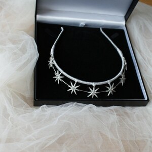 Celestial Star Tiara - Silver or Gold Wedding Headpiece - Bridal Crown ...