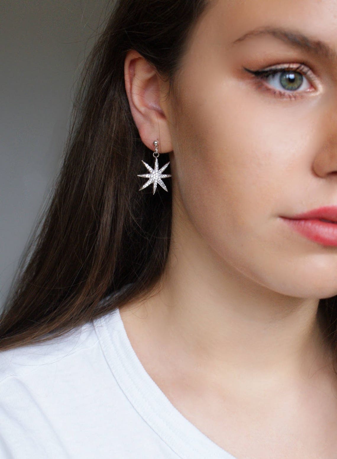 Star Bridal Earrings Gold Silver or Rose Gold Wedding - Etsy