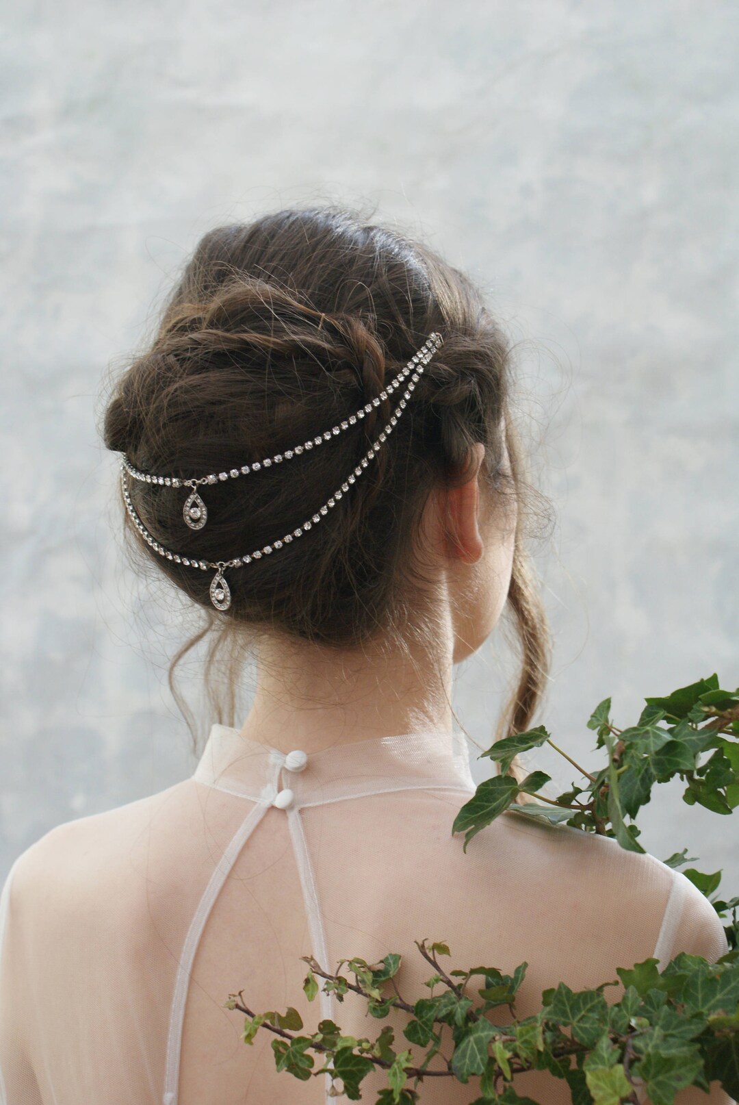 1920s Wedding Headpiece - Bohemian, Headchain Style Bridal Accessory ...