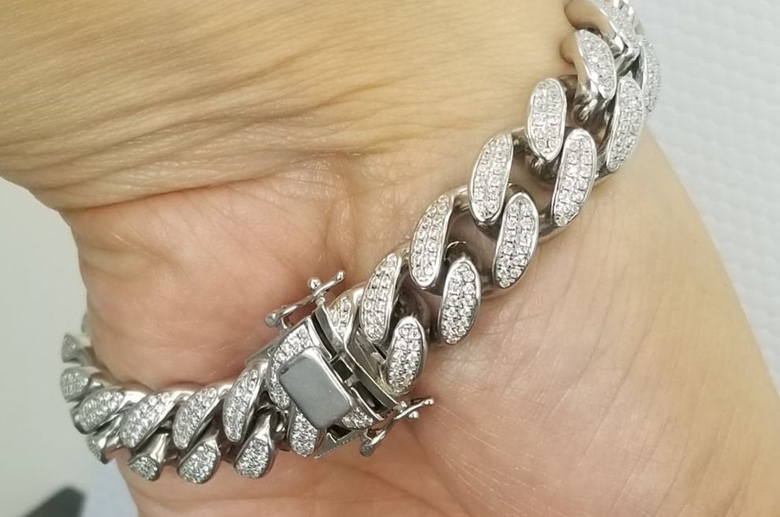 Fine Silver 925 Curb Link Bracelet / Esclava En Plata Fina 925 | Etsy