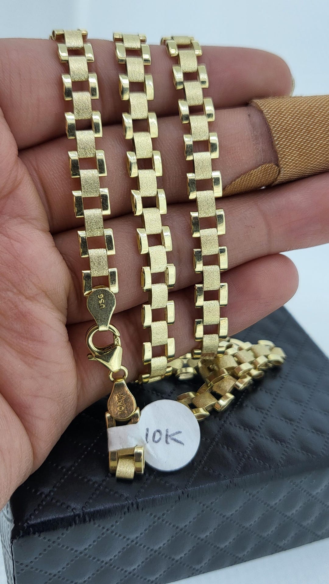 Rolex Style Chain in 10k Gold - Etsy