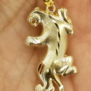 14k Gold Panther Pendant - Etsy