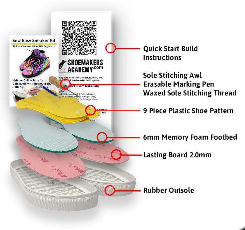 DIY Quilted Sneaker Kit: Women's Shoemaking Starter Kit - Etsy