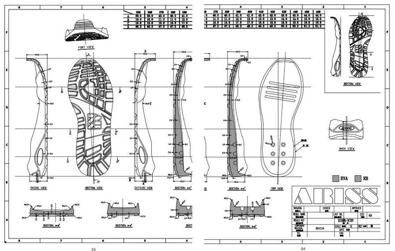 Complete Shoe Specification Drawing - Etsy