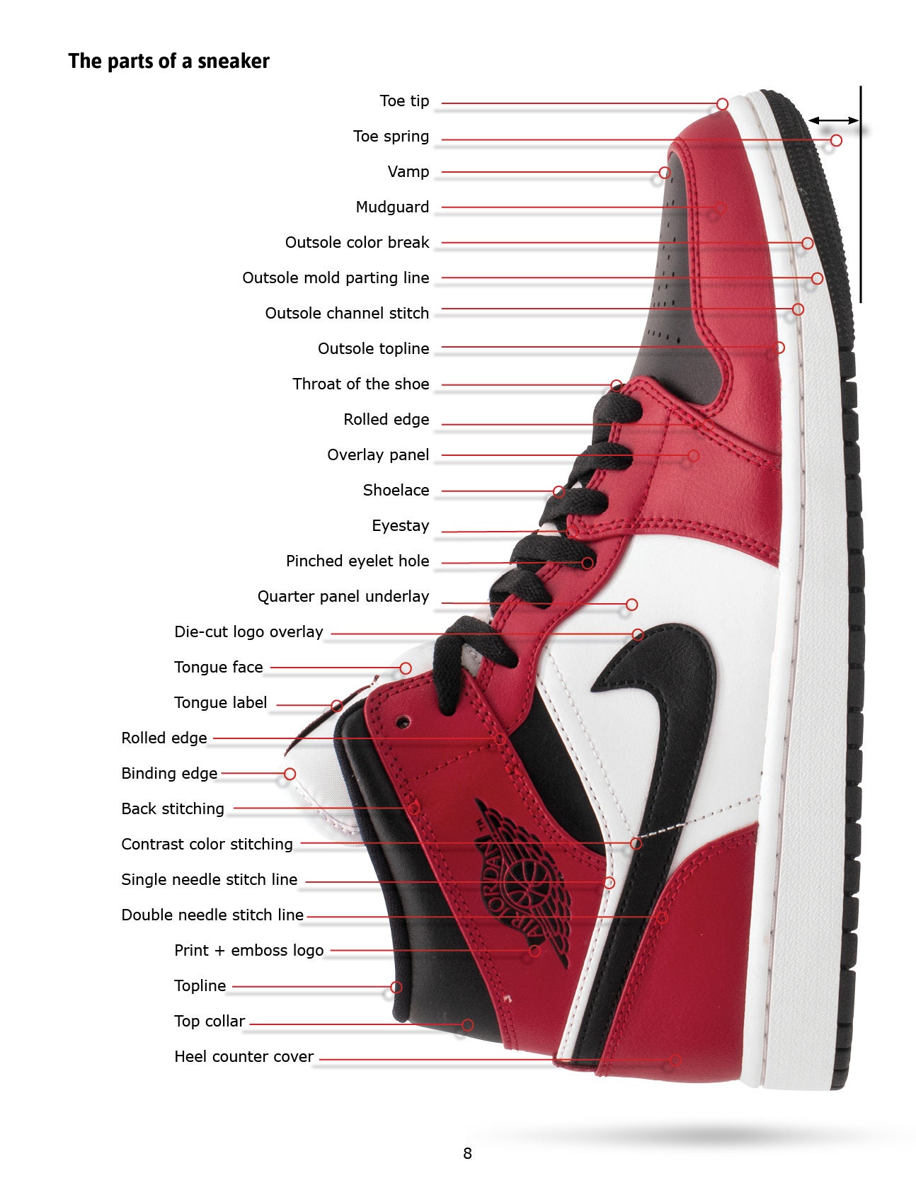 Labeled Parts Of A Shoe