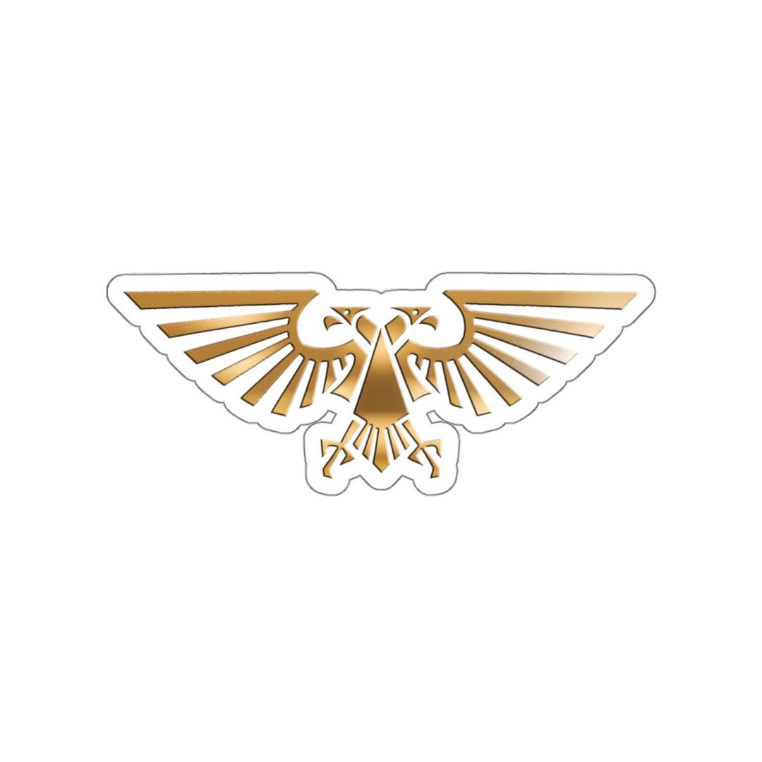 Warhammer 40K Aquila Die Cut Sticker, Gold Imperium Emblem Decal, 6 ...