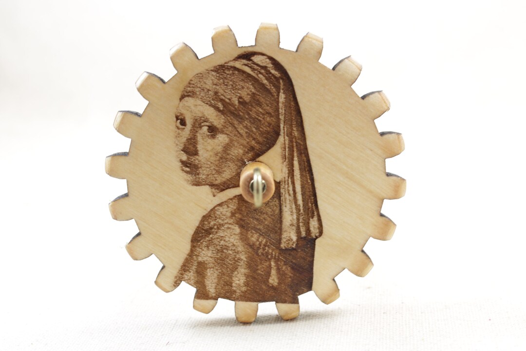 Girl With the Pearl Earring Gear Spindle - Etsy