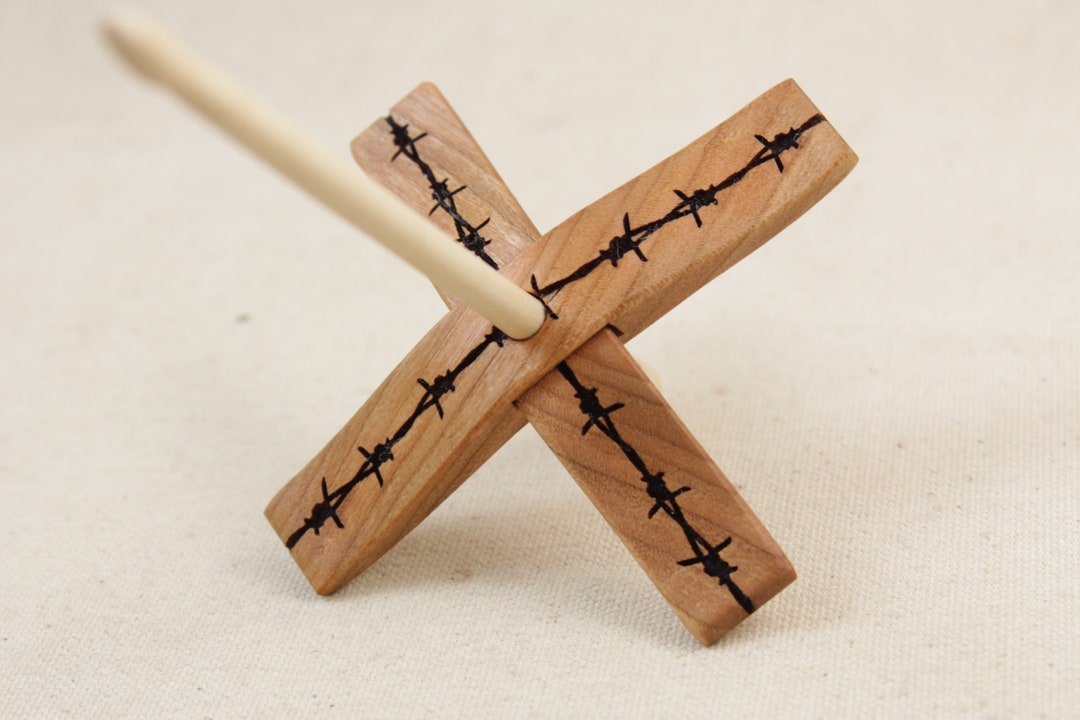 Barbed Wire Cherry Mini Glider Turkish Drop Spindle - Etsy