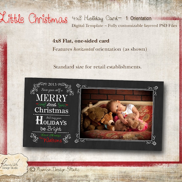 4x8 Christmas Card - Etsy