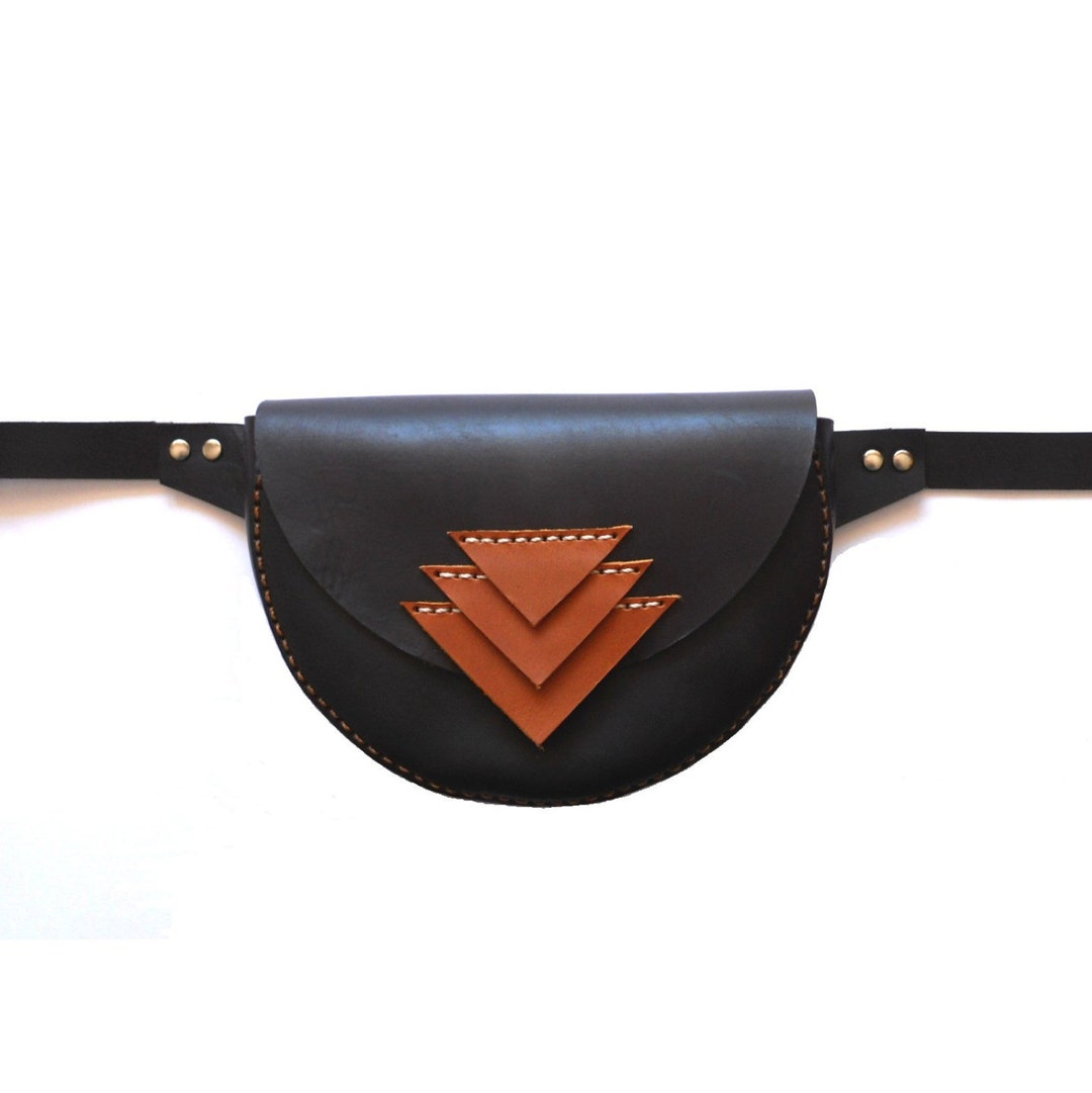 LEATHER HIP BAG / Cowhide Handmade Hip Bag - Etsy