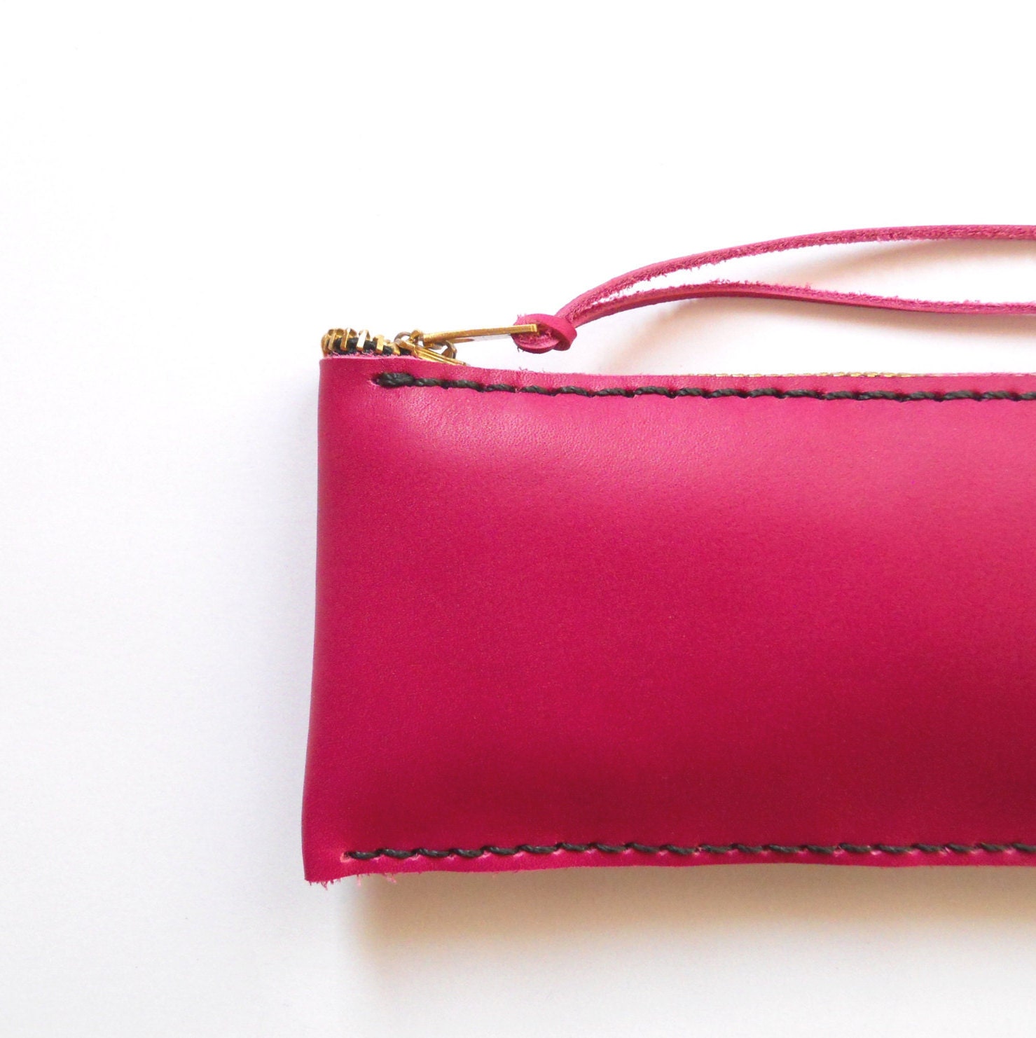 LEATHER CASE / Leather Pencil Case / Zipper Case / Leather Pouch - Etsy