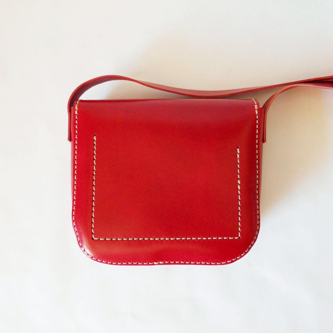 RED LEATHER PURSE / Leather Bag / Pouch / Corssbody Bag / - Etsy