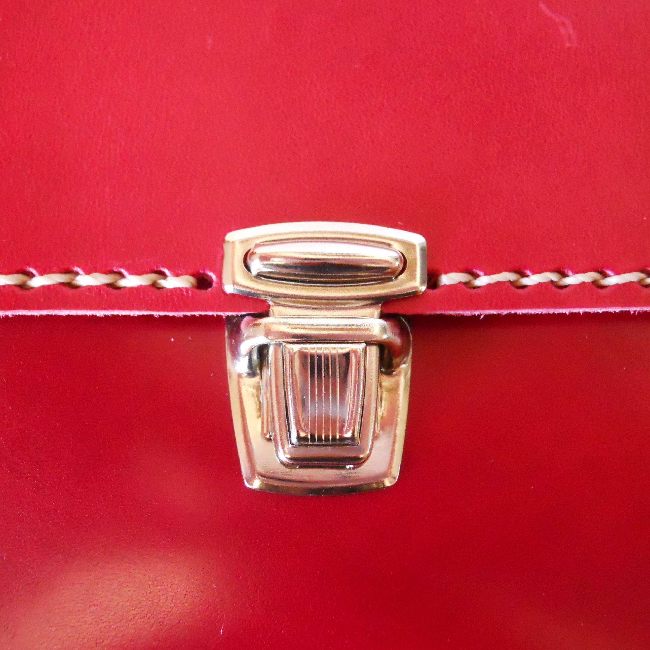 RED LEATHER PURSE / Leather Bag / Pouch / Corssbody Bag / - Etsy