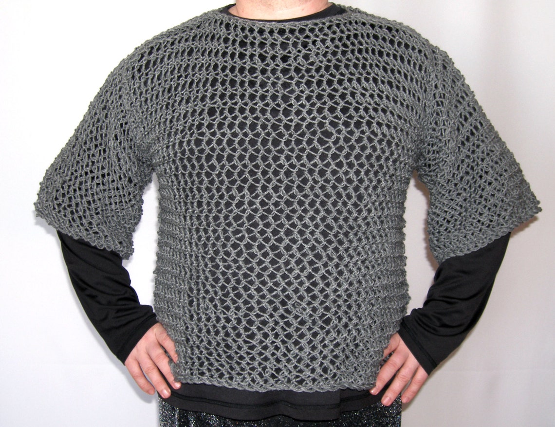 Faux Chain Mail Shirt With Short Sleeves 2 Neckline Options - Etsy