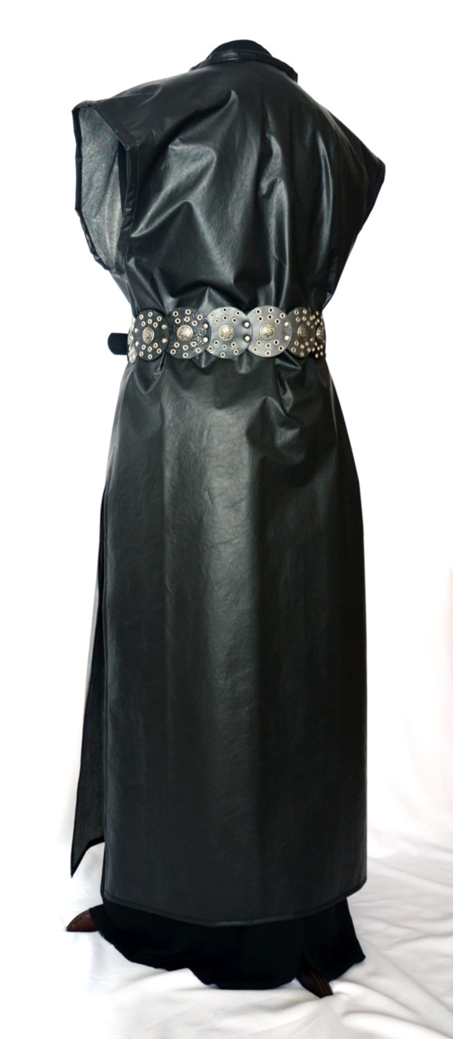 Surcoat, Medieval, Renaissance Viking, in Black Faux Leather for ...