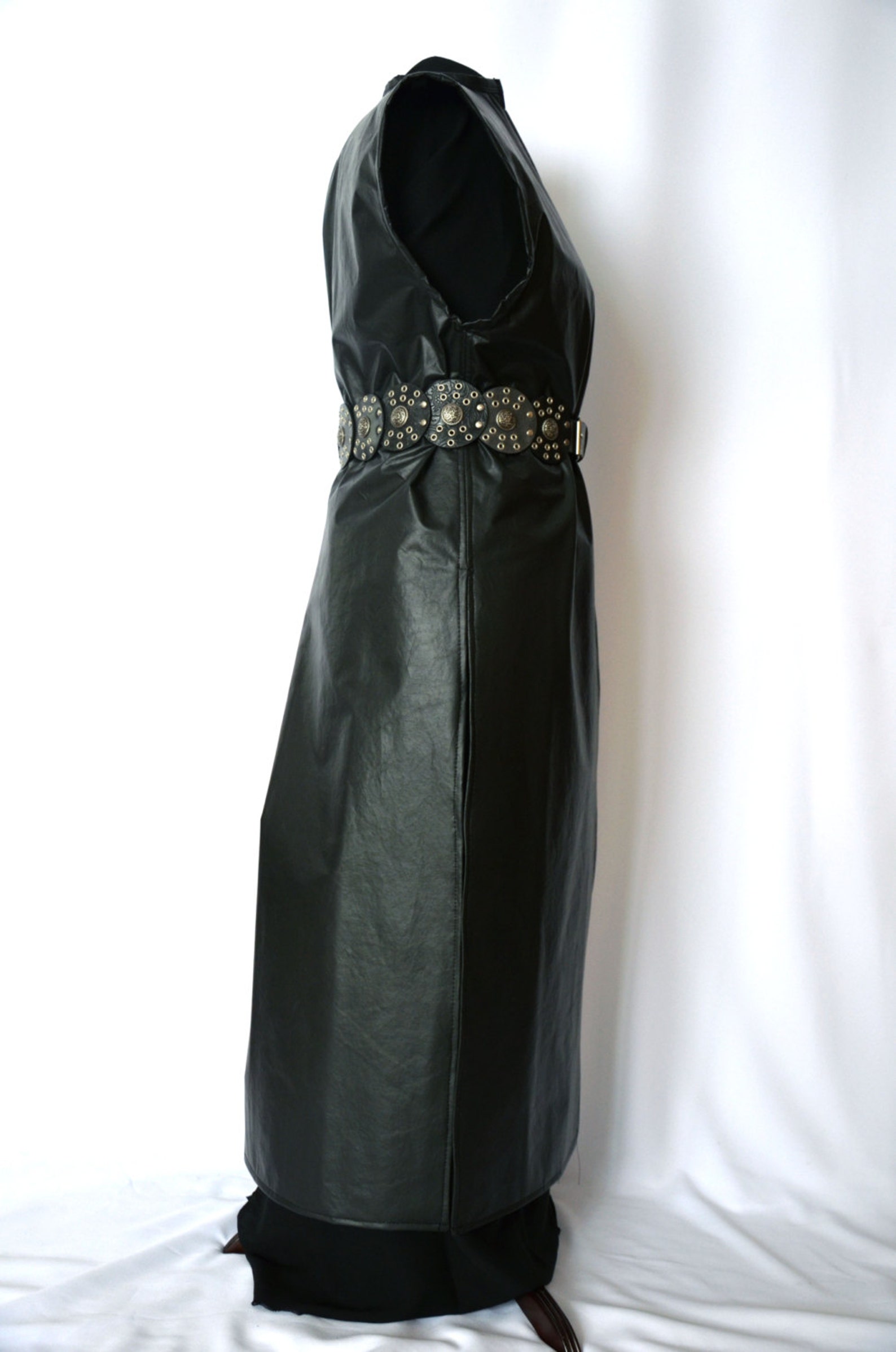 Surcoat Medieval Renaissance Viking in Black Faux Leather - Etsy