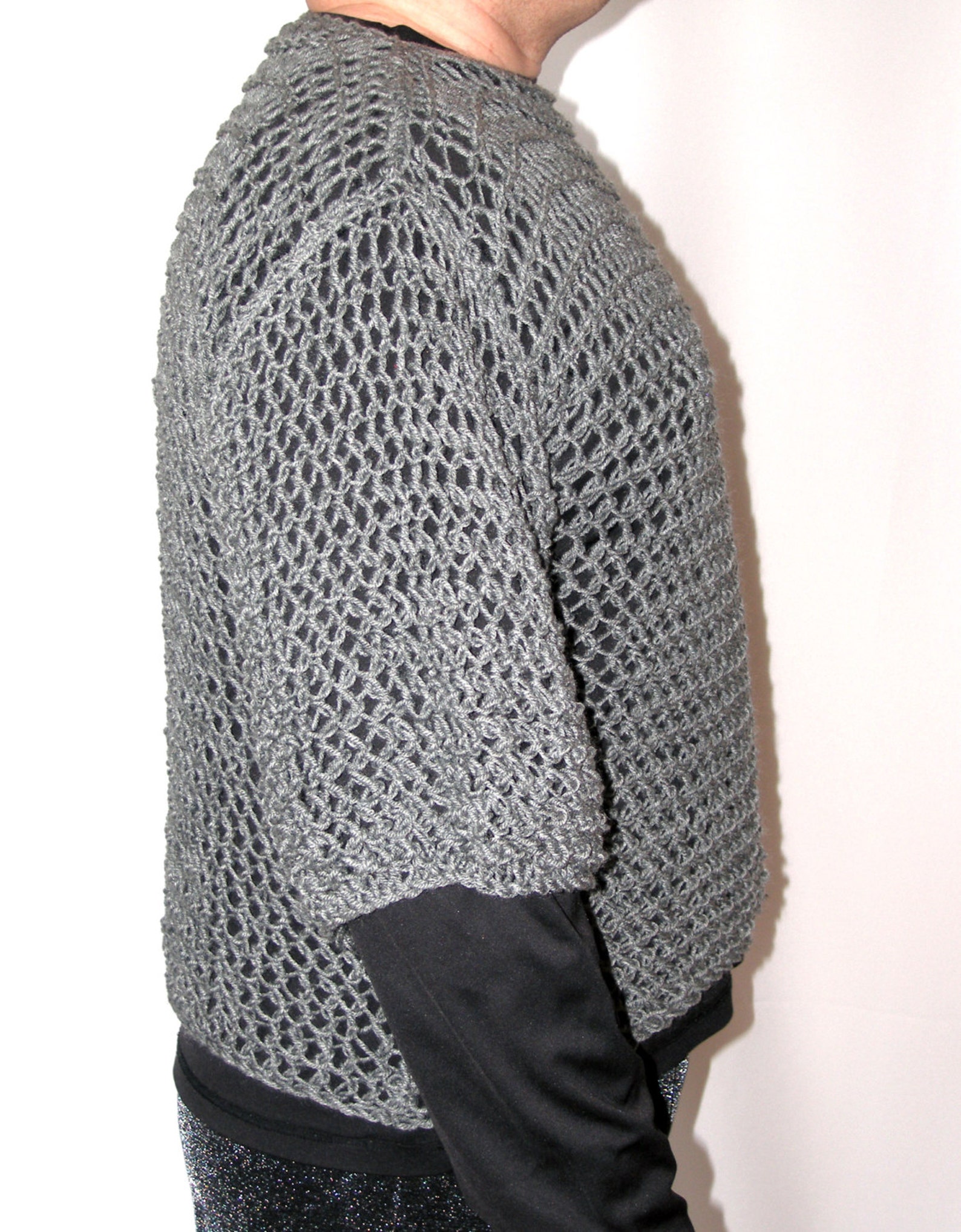 Faux Chain Mail Shirt With Short Sleeves 2 Neckline Options - Etsy