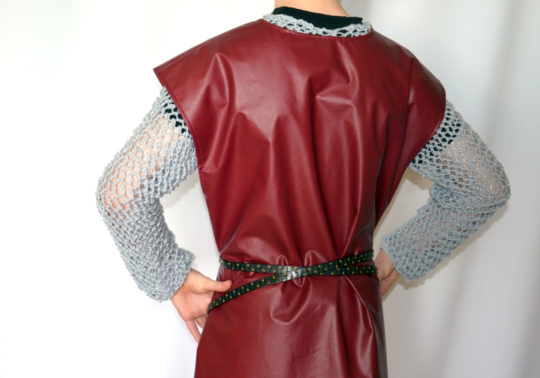 Faux Chain Mail Sleeve Harness, Hand Knit Maille Sleeves, for Ranger ...