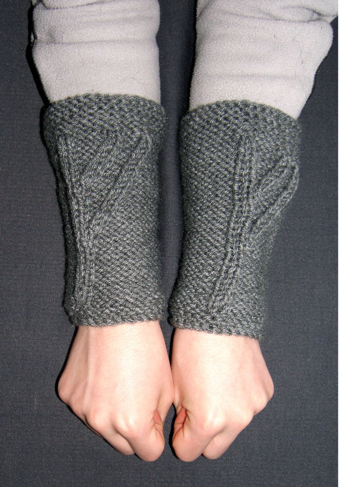 Grey Wizard Rune Cuffs a Pair of Hand Knit Cuffs Marked With - Etsy