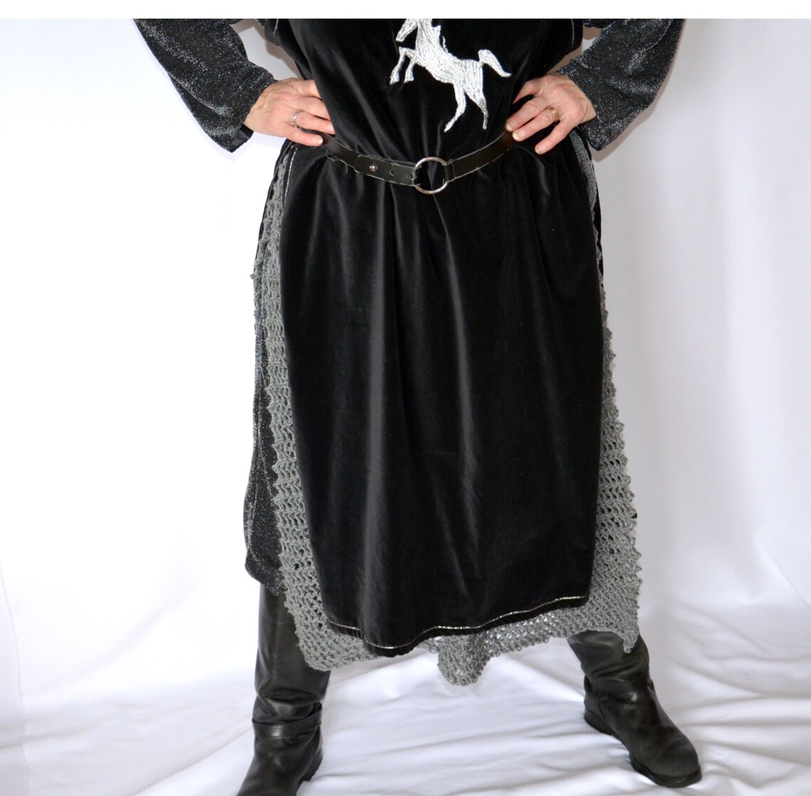 Mail Skirt Hand Knit Faux Chain Mail Skirt Armour for - Etsy