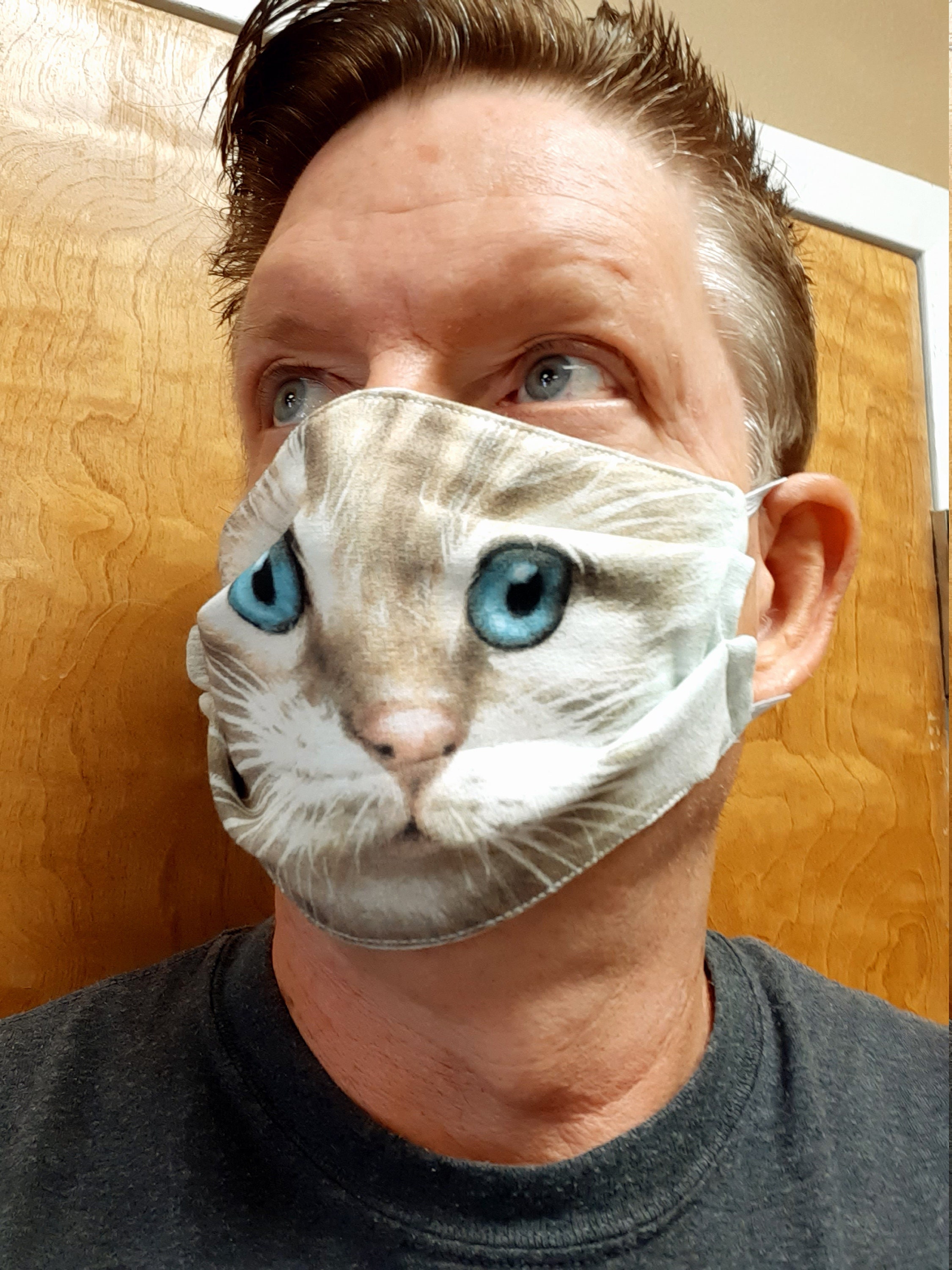 Here kitty cat face mask. Perfect anyone that loves cats 100% | Etsy