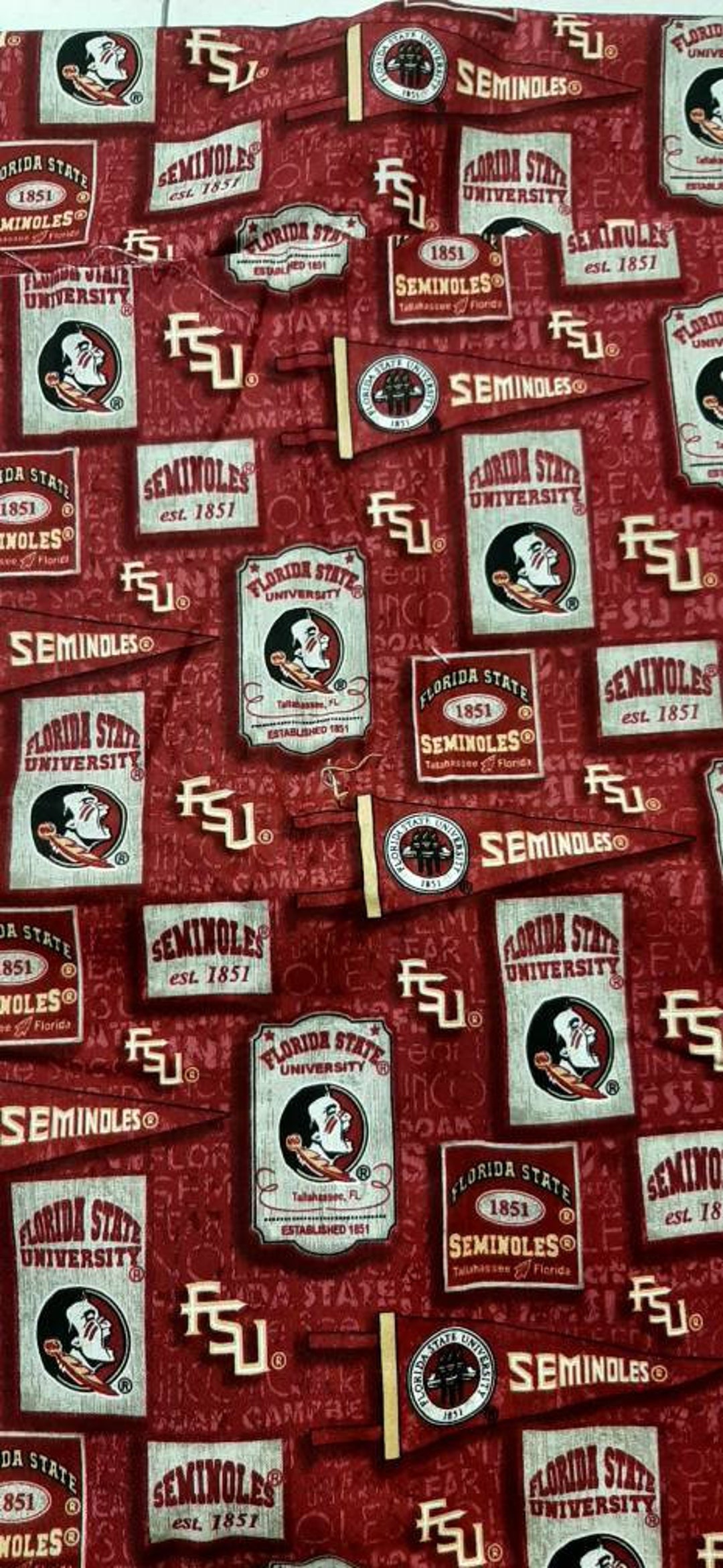 Florida State University Fabric /material 100% Cotton Perfect for Masks ...