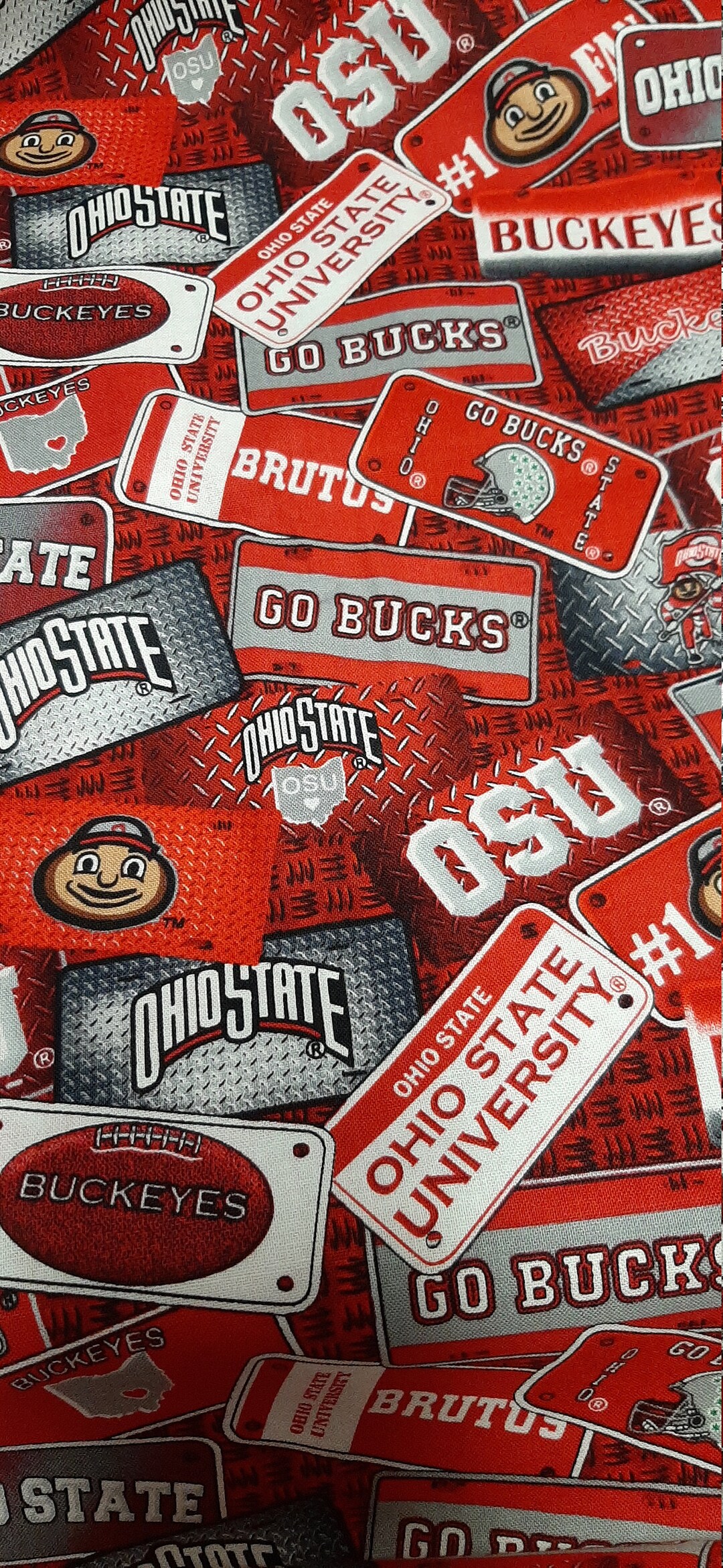 Ohio State Buckeyes Fabric/ Material 100% Cotton. 1/4 Yard. - Etsy