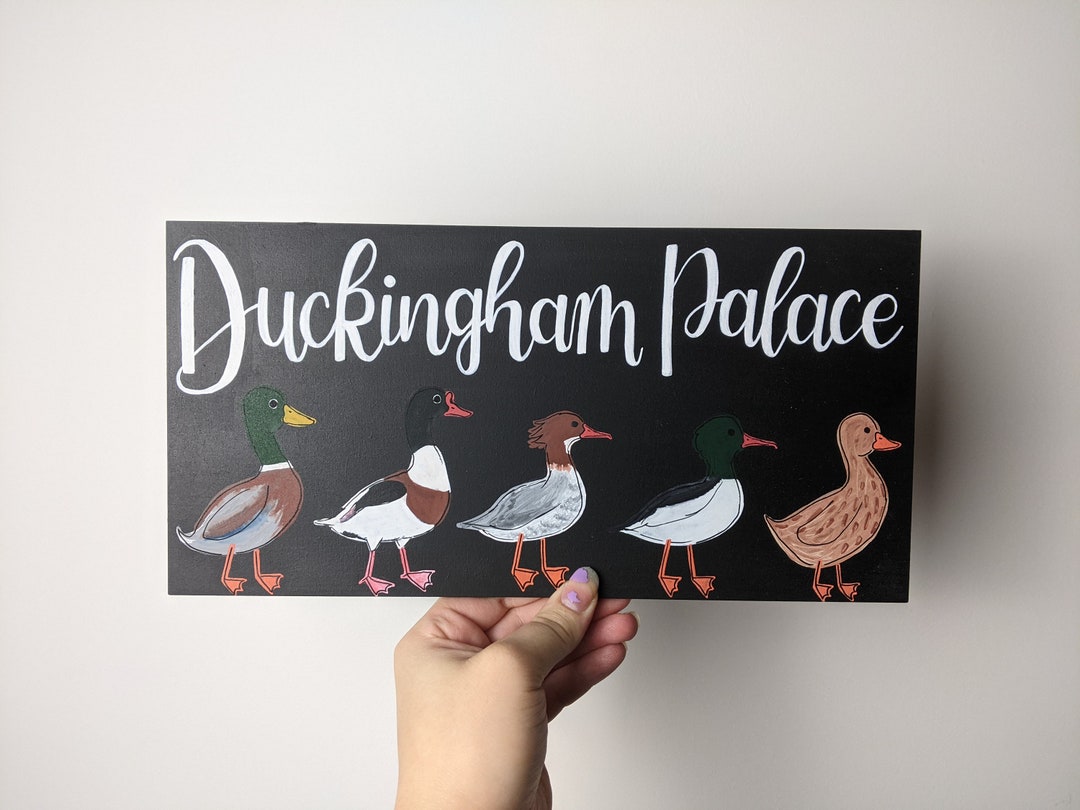 Custom Duck Sign | Hand Painted Wooden Chalkboard Style | Personalised ...