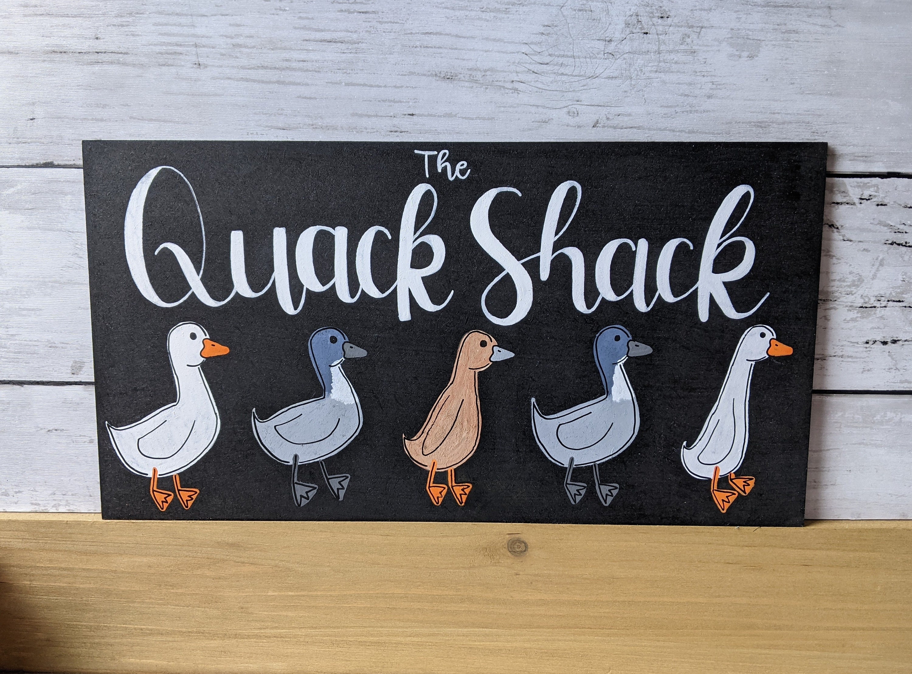 Custom Duck Sign | Hand Painted Wooden Chalkboard Style | Personalised ...