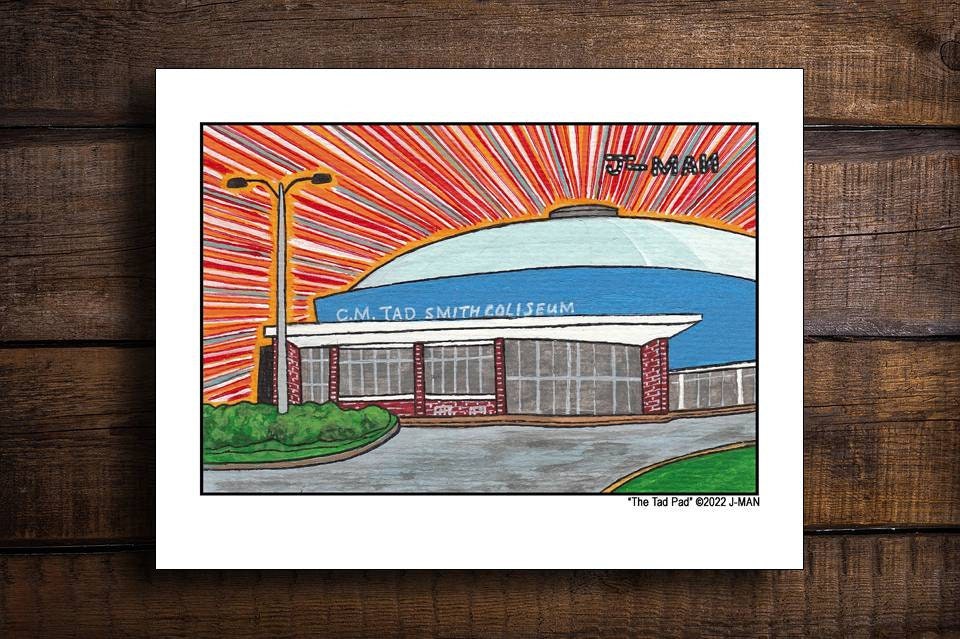The Tad Pad Basketball Coliseum Oxford Mississippi Print Mixed Media ...