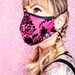 Face Mask Pink Flocked Rose - Etsy