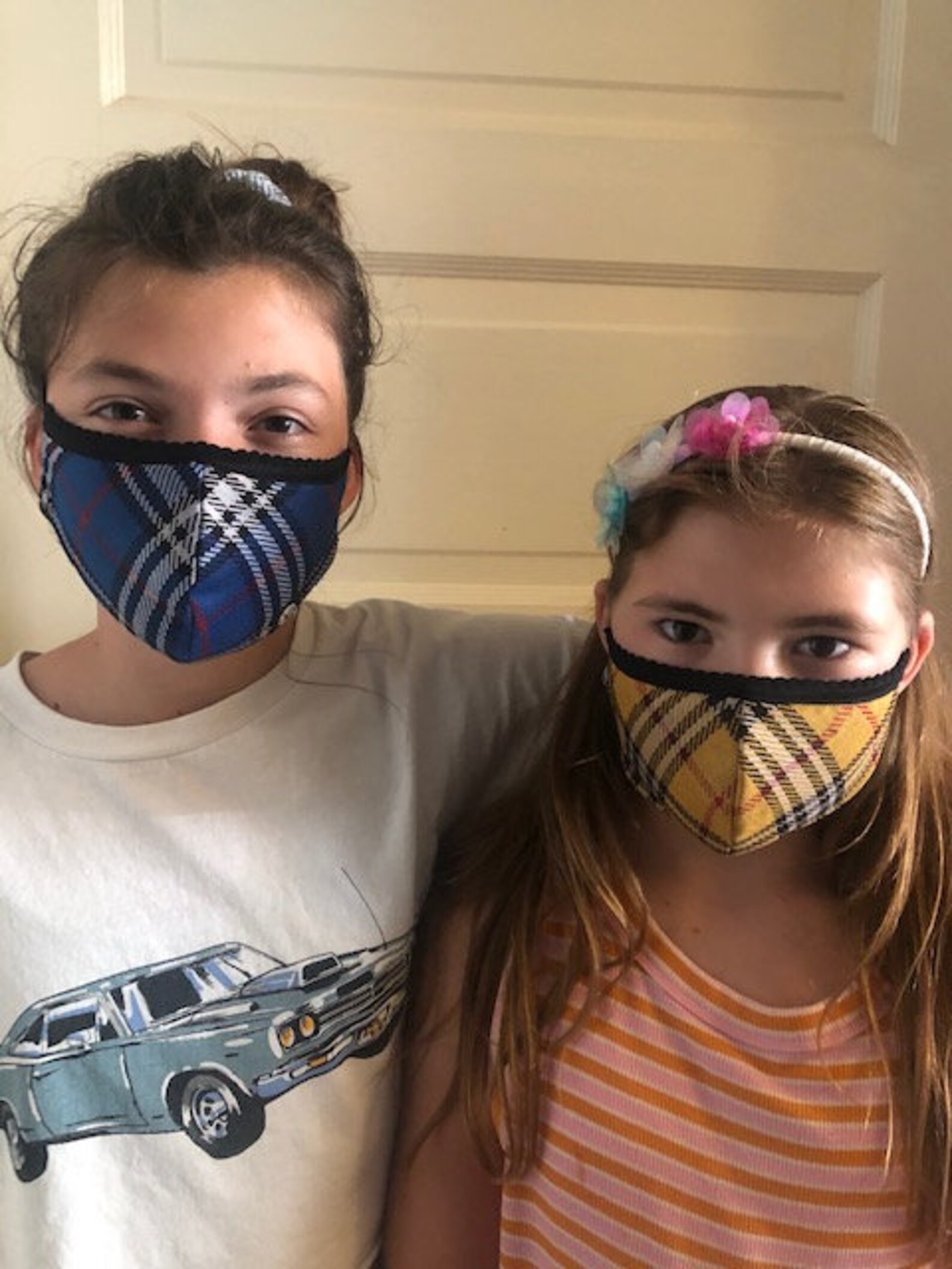 Yellow Plaid Face Mask - Etsy