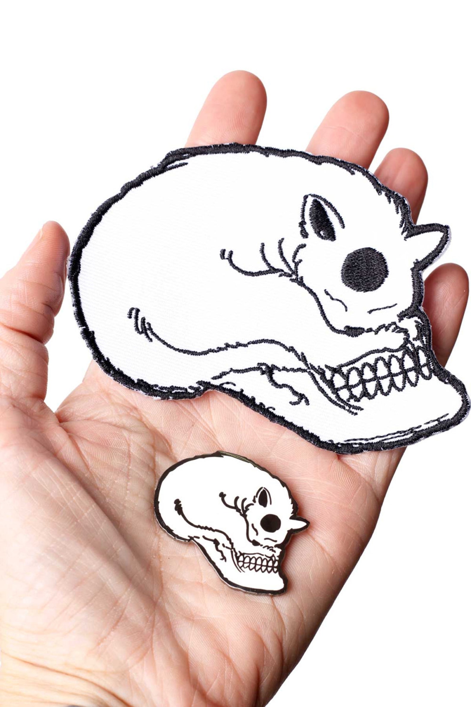 Cat Skull Patch - Etsy