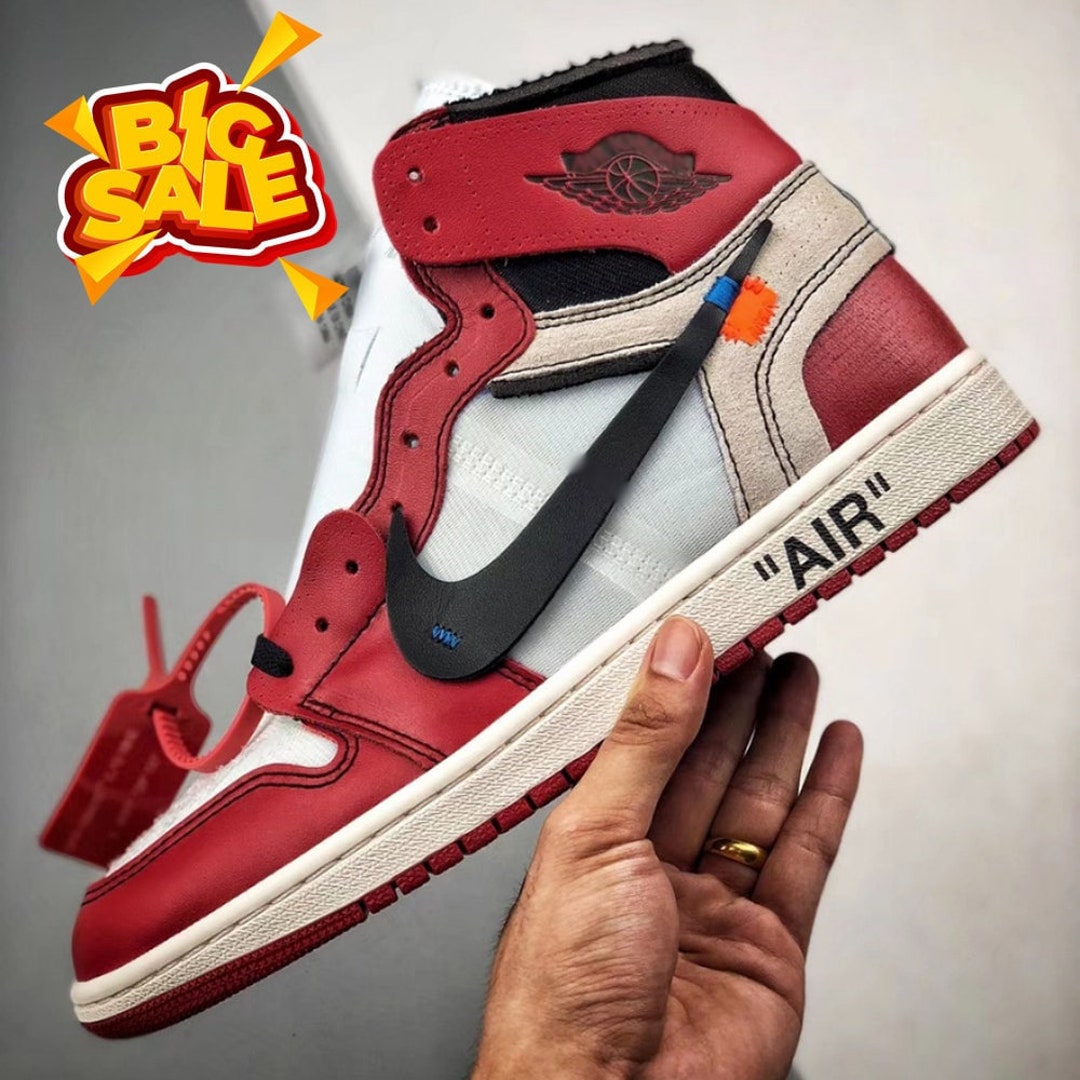 AJ1 Chicago Off-white Handmade Sneaker for Him for Her on - Etsy