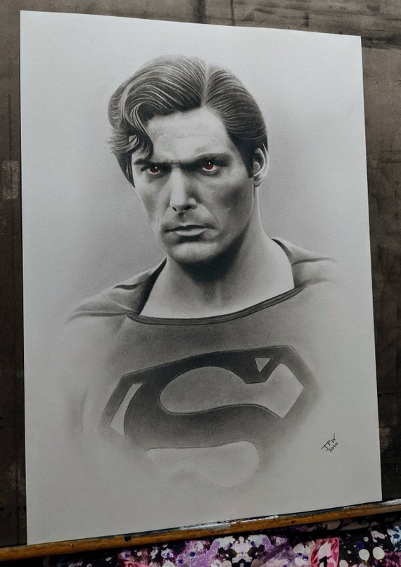 Superman Drawing In Pencil