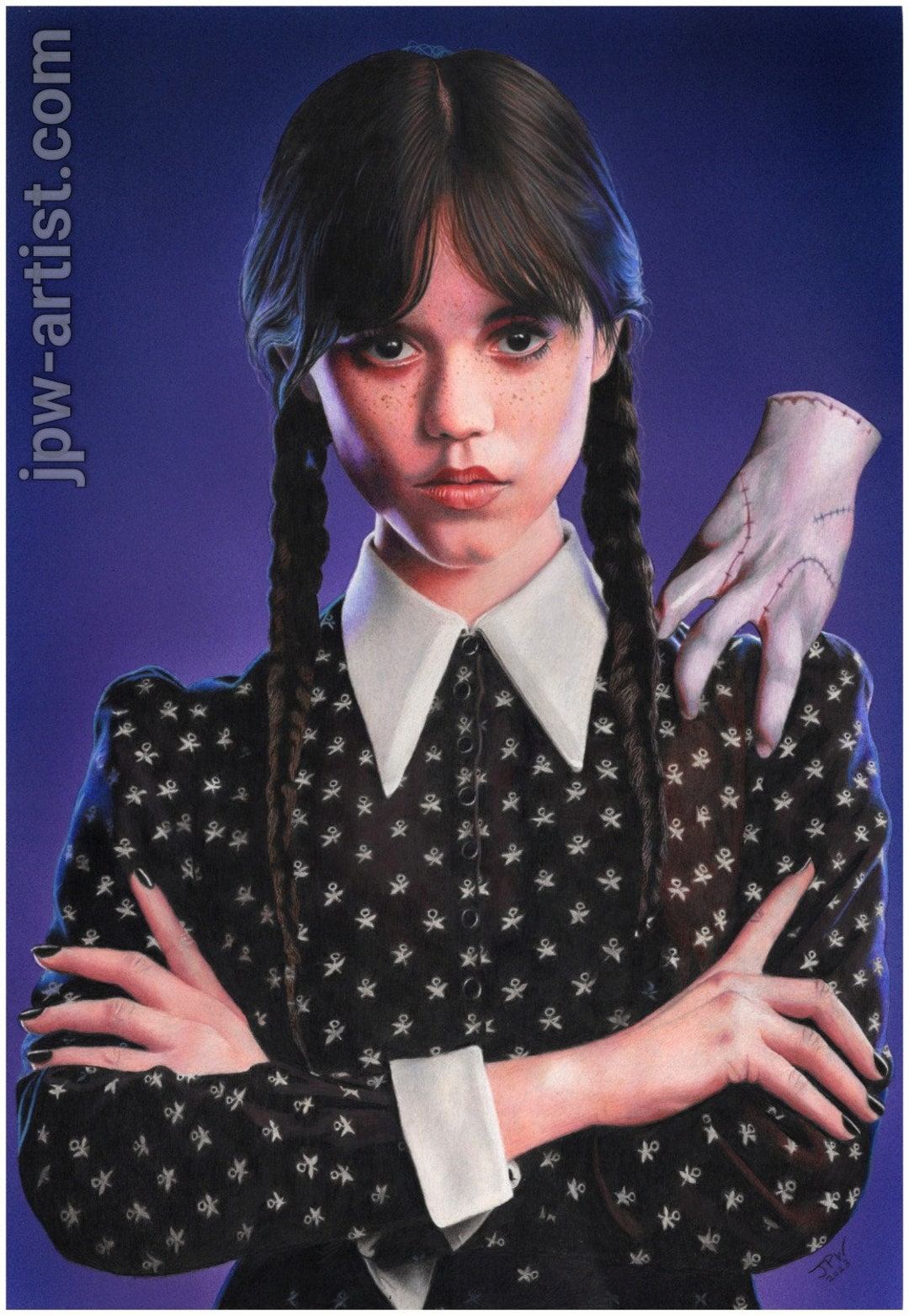 Wednesday Addams - the Addams Family - Wednesday Drawing - Jenna Ortega ...