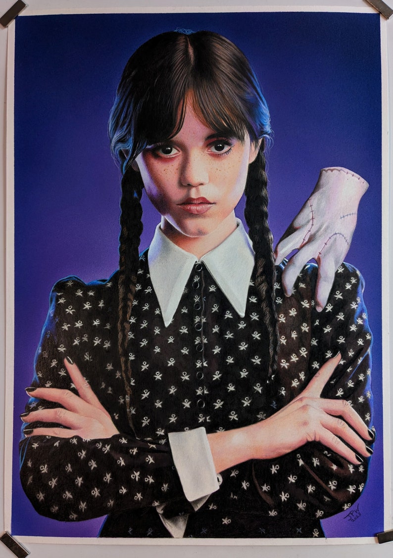 Wednesday Addams the Addams Family Wednesday Drawing - Etsy