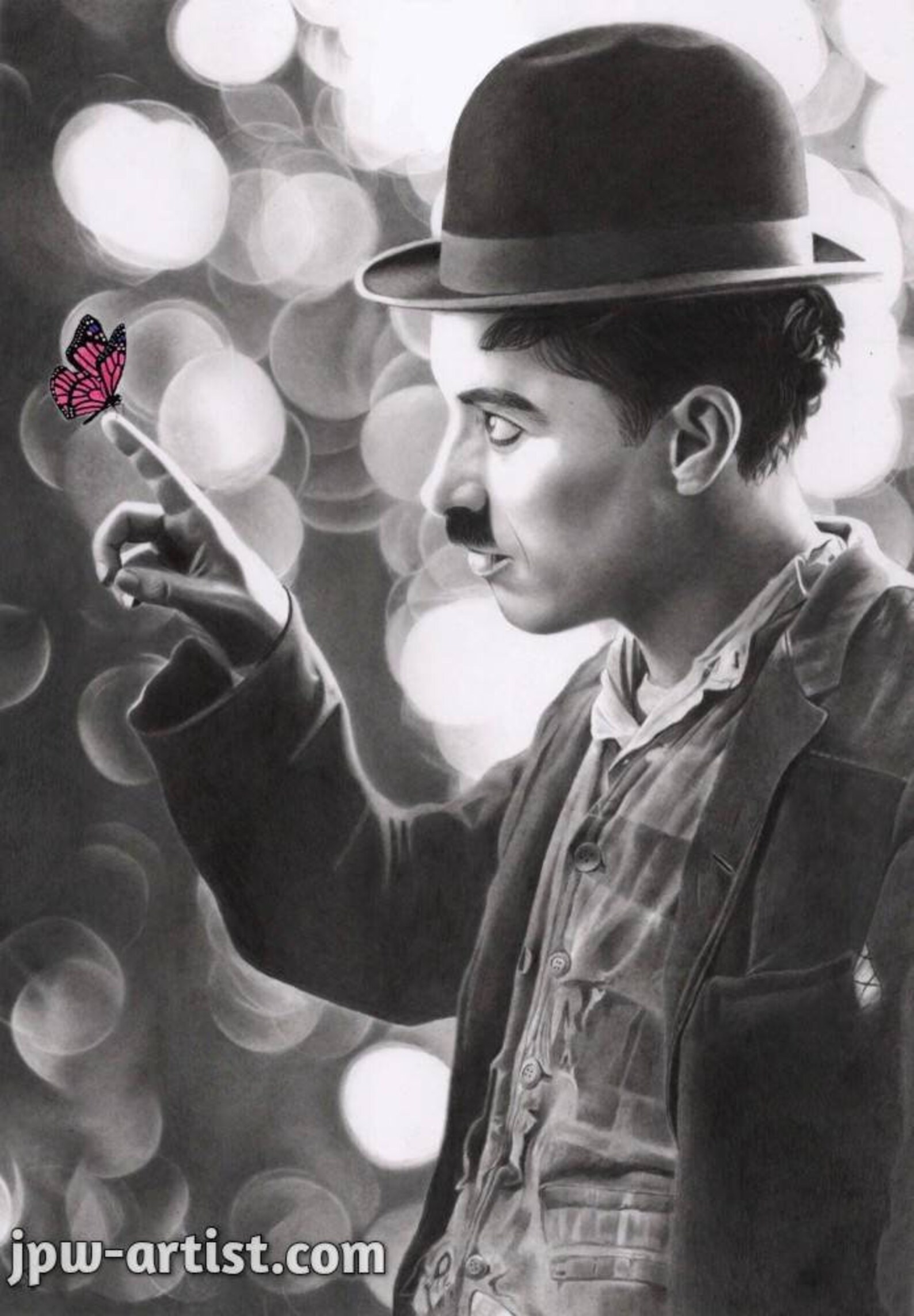 Charlie Chaplin ORIGINAL Drawing Charlie Chaplin Portait Original ...