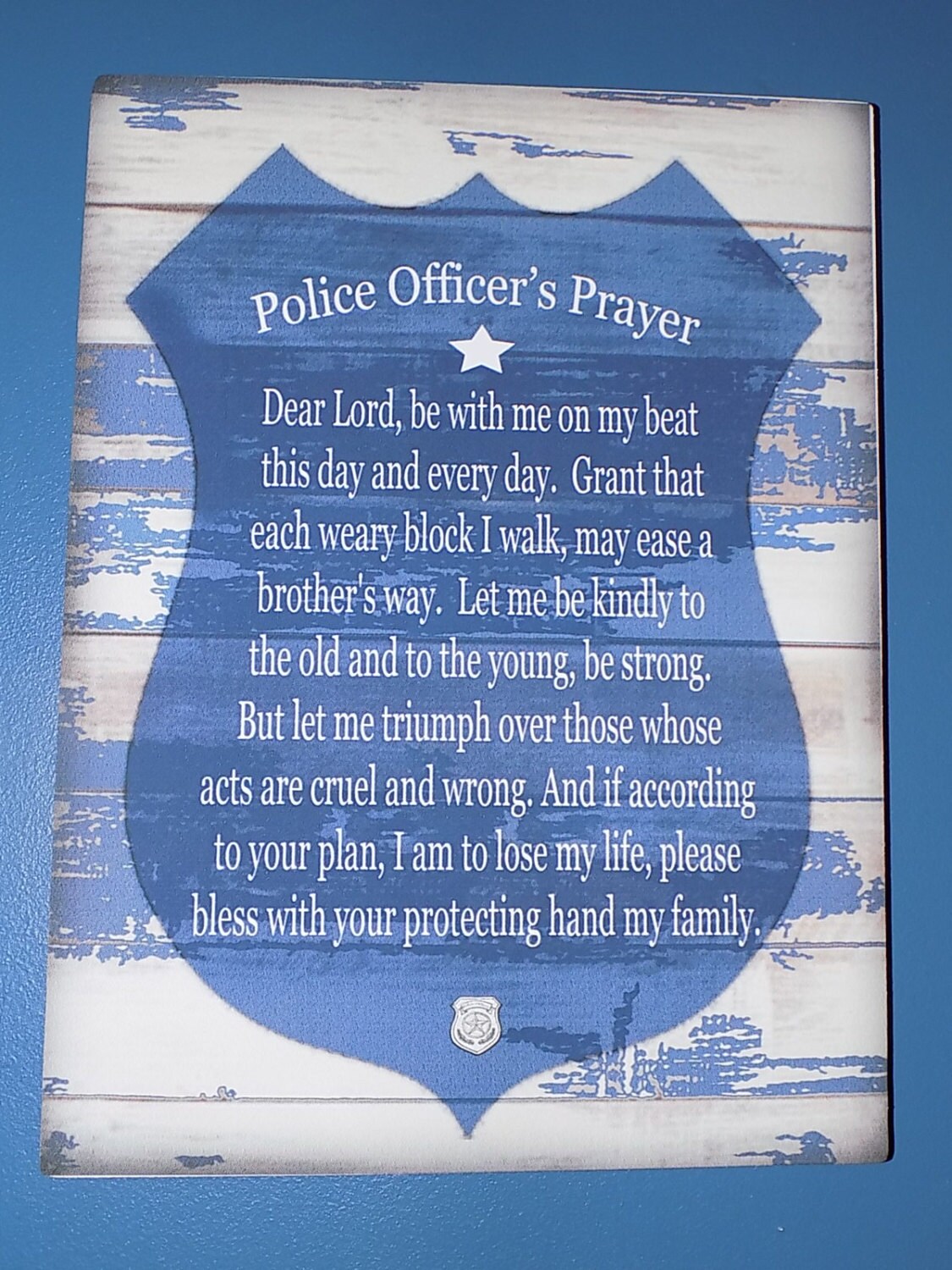 Police Officer's Prayer - Etsy