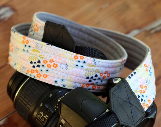 Floral Cotton Camera Strap, Floral Camera Strap, Womens Camera Strap ...