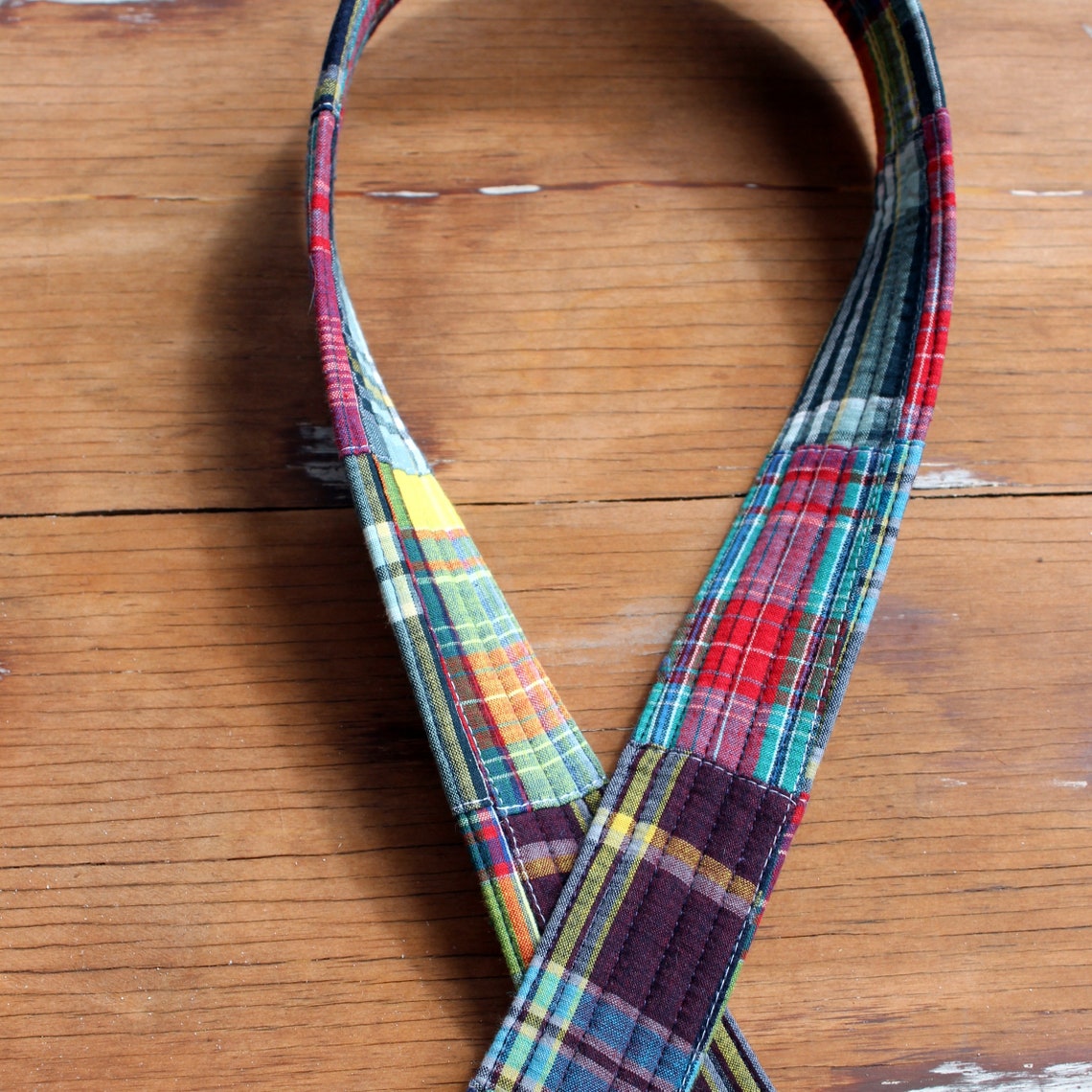 Madras Plaid Patchwork Camera Strap for Men and Women - Etsy