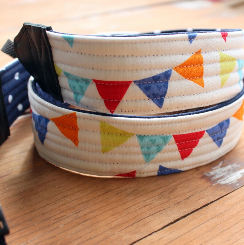 White Banner Reversible Cotton Camera Strap Pennant Banner - Etsy