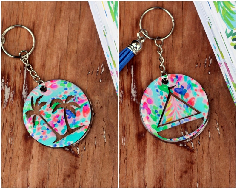 LP Inspired Key Chains Tropical Key Chains With Tassel - Etsy