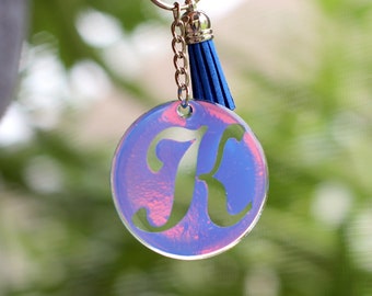 Personalized Monogram Holographic Vinyl Key Chain Keychain | Etsy