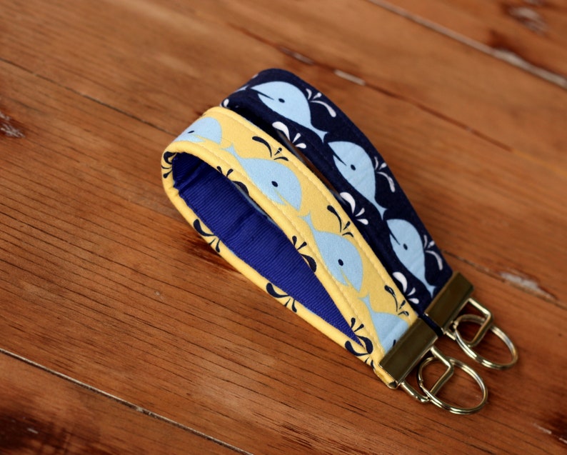 Whale Cotton Key Holder Wristlet for Keys Preppy Key Fob | Etsy