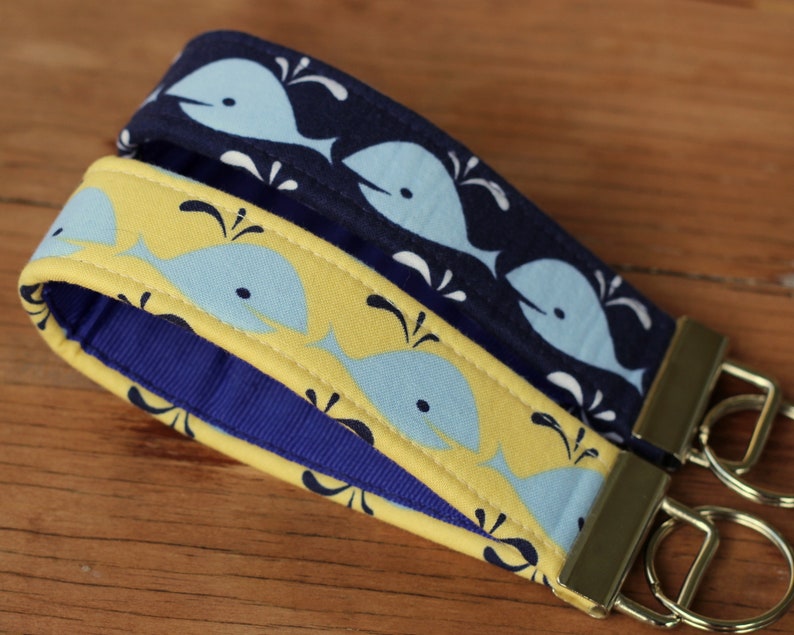 Whale Cotton Key Holder Wristlet for Keys Preppy Key Fob | Etsy