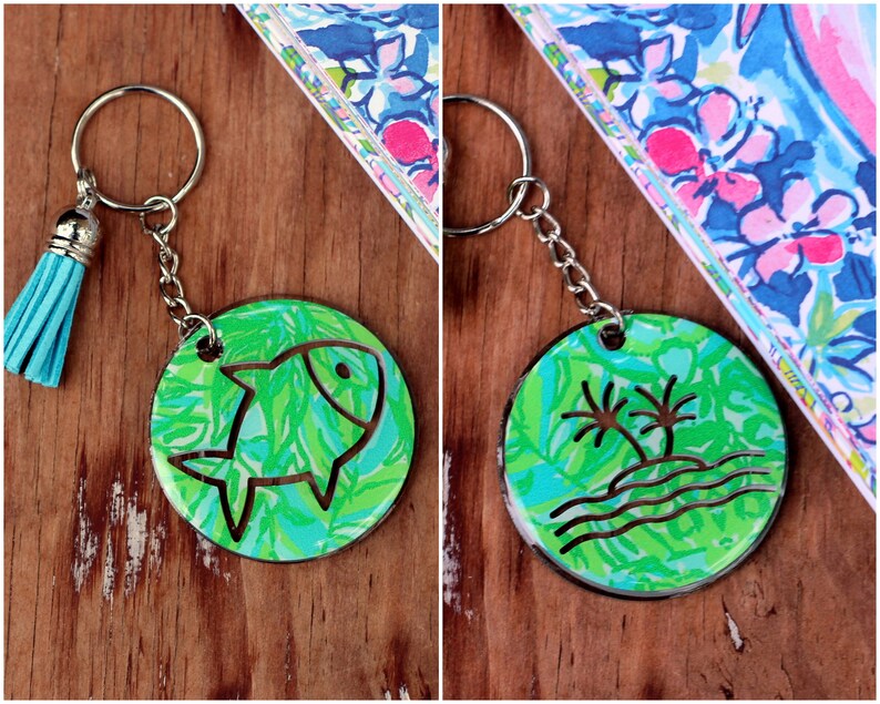 LP Inspired Key Chains Tropical Key Chains With Tassel - Etsy
