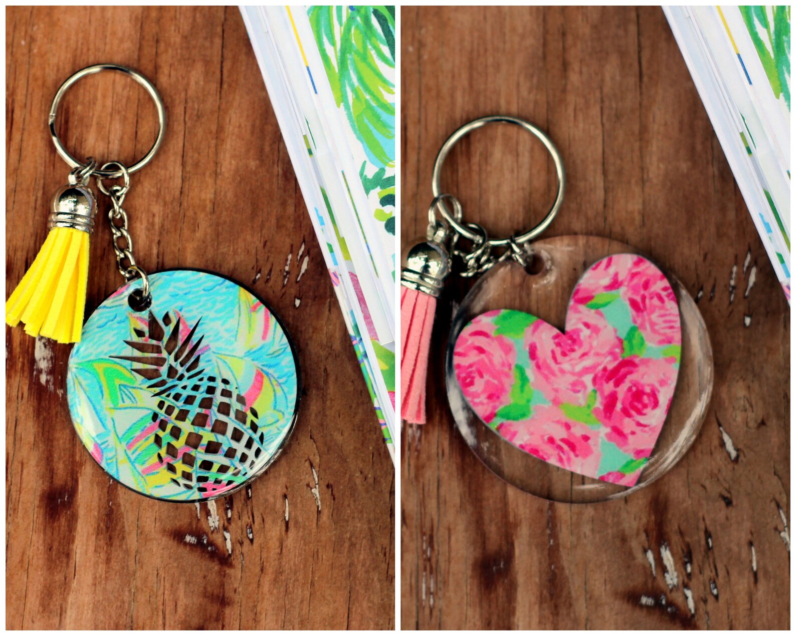 LP Inspired Key Chains Tropical Key Chains With Tassel - Etsy