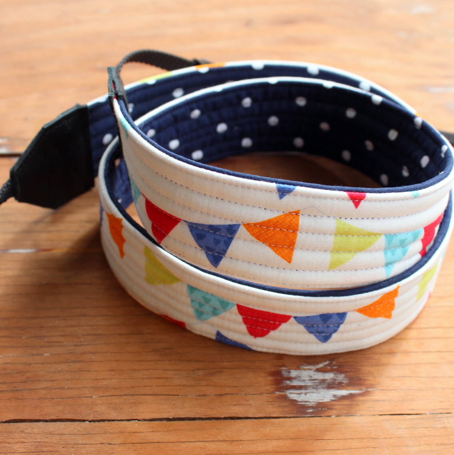 White Banner Reversible Cotton Camera Strap Pennant Banner - Etsy